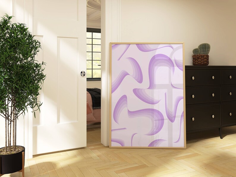 Lilac Wall Art, Preppy Stuff for Girls Room Decor, Light Purple Print ...