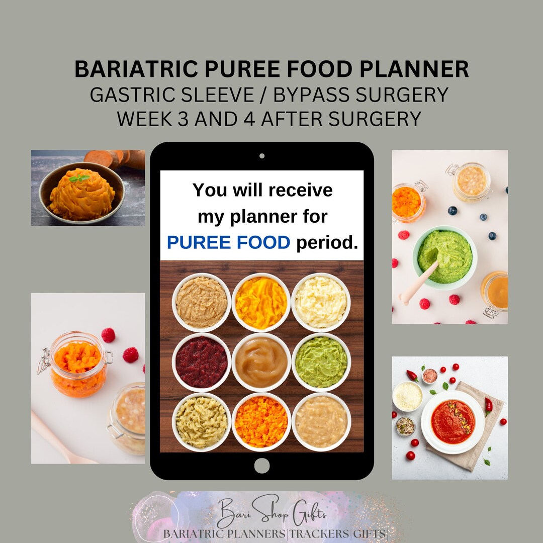 Bariatric Mashed Food Planner. Mini E-book PDF - Etsy
