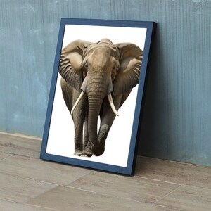 Elephant Print, Colour, Printable Wall Art, Digital Download Art ...