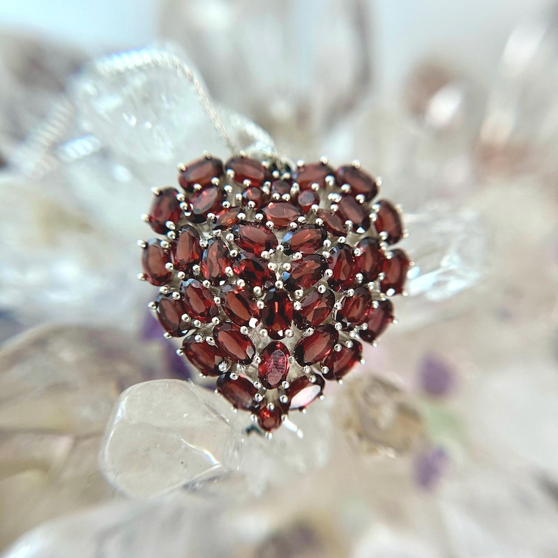 Garnet Heart - Etsy