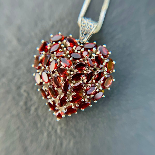Garnet Heart - Etsy