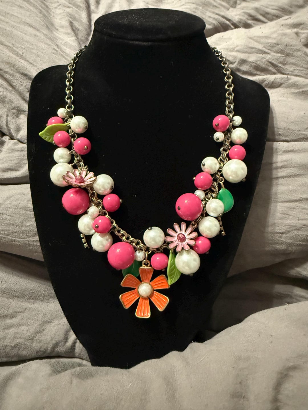Vintage Betsy Johnson Flower Power Necklace - Etsy