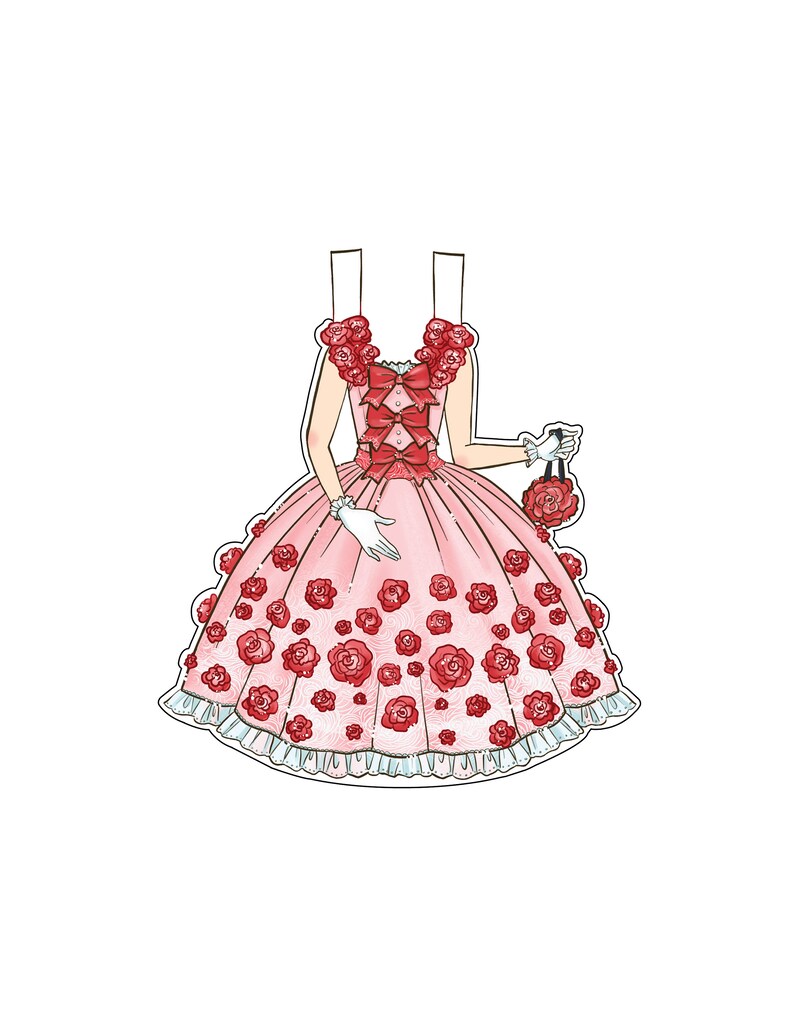 Lolita Starla Paper Doll, Printable Paper Doll Dress up Kit, Anime ...