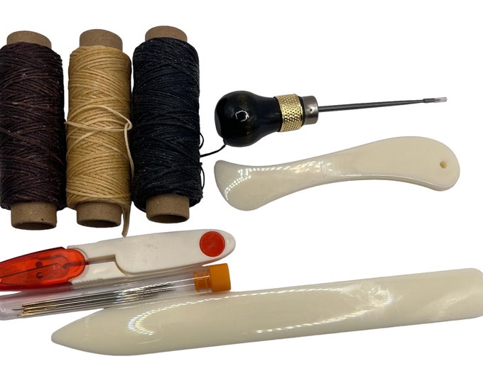 8 Piece Leather Book Binding Kit - Etsy