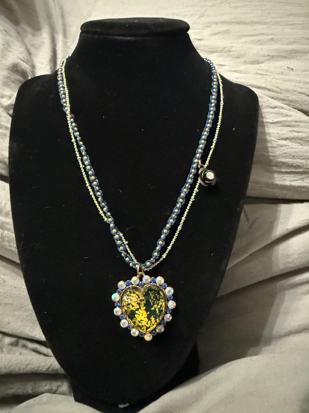 Vintage Betsey Johnson Lepard Heart Necklace - Etsy