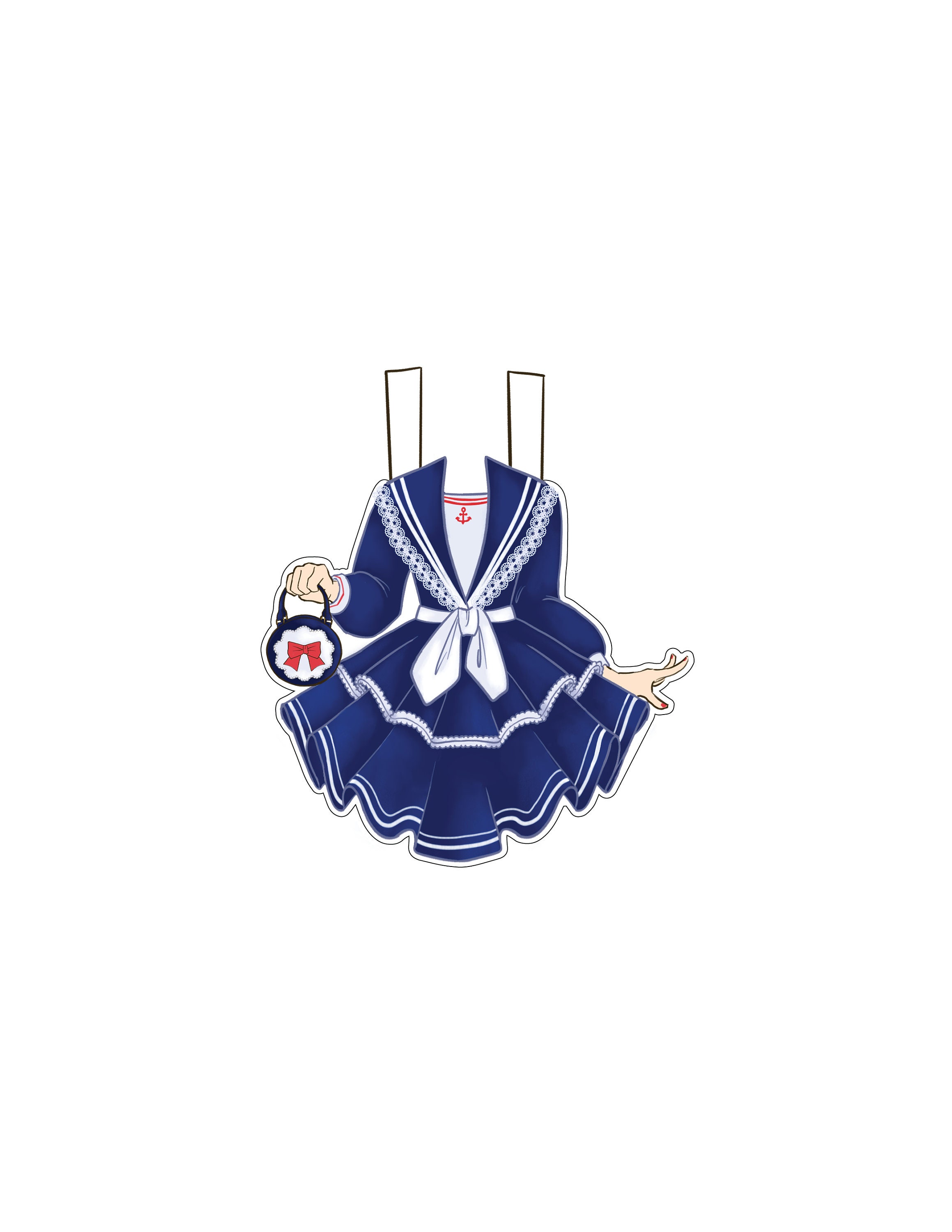 Lolita Starla Paper Doll, Printable Paper Doll Dress up Kit, Anime ...