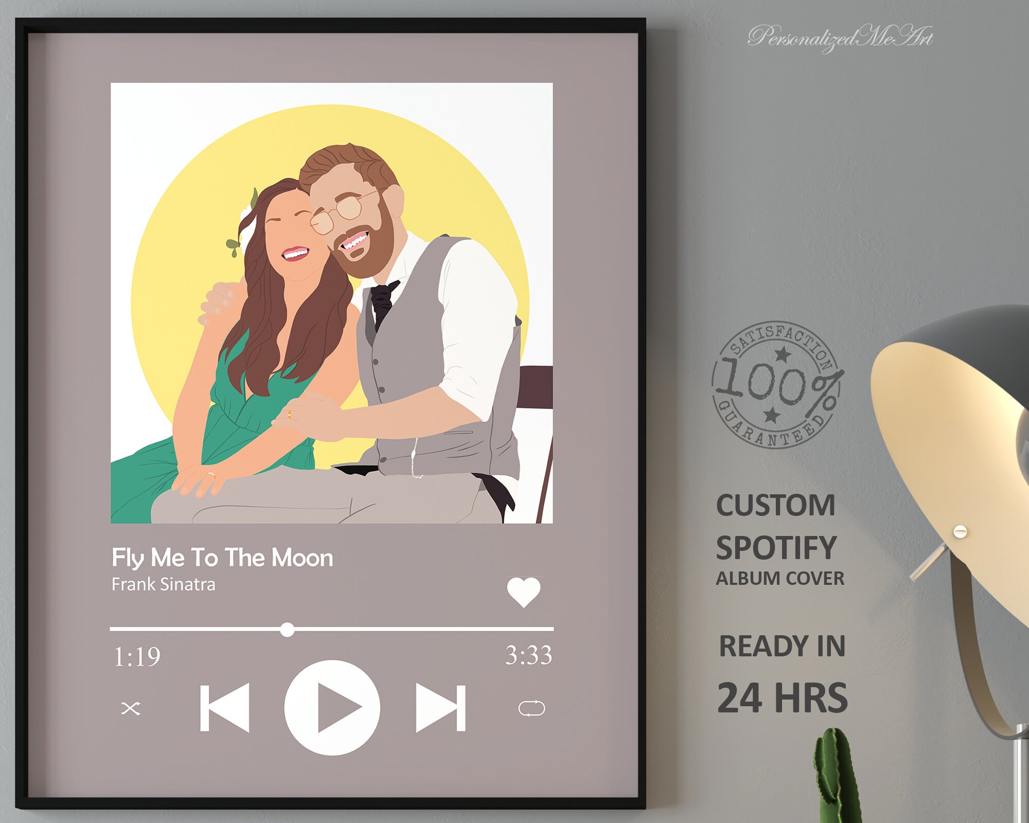 Favorite Song Spotify Custom Portrait, Custom Illustration ...