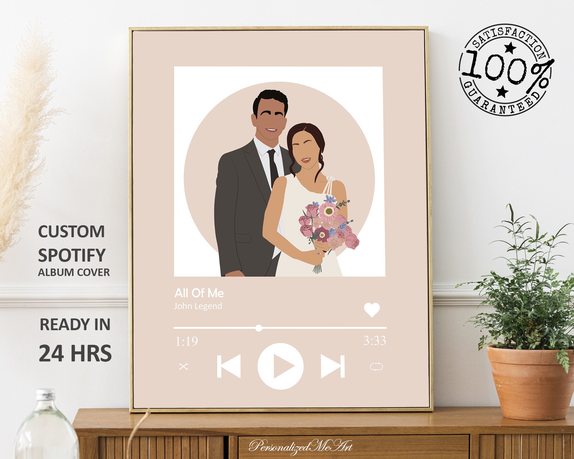 Favorite Song Spotify Custom Portrait, Custom Illustration ...