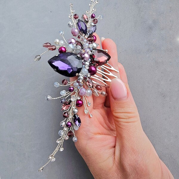 Purple Hair Comb - Etsy
