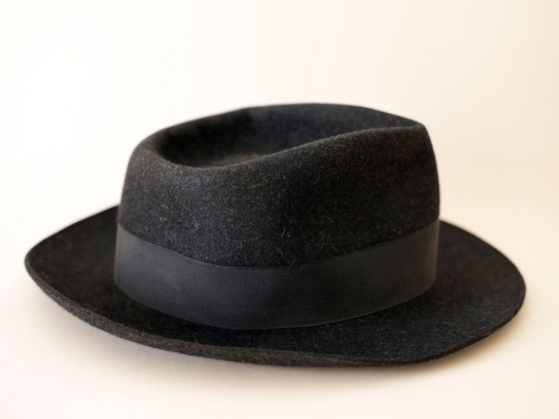 Vintage Classic Mens Italian Sicilian Fur Felt Fedora Hat, Italian Hat ...