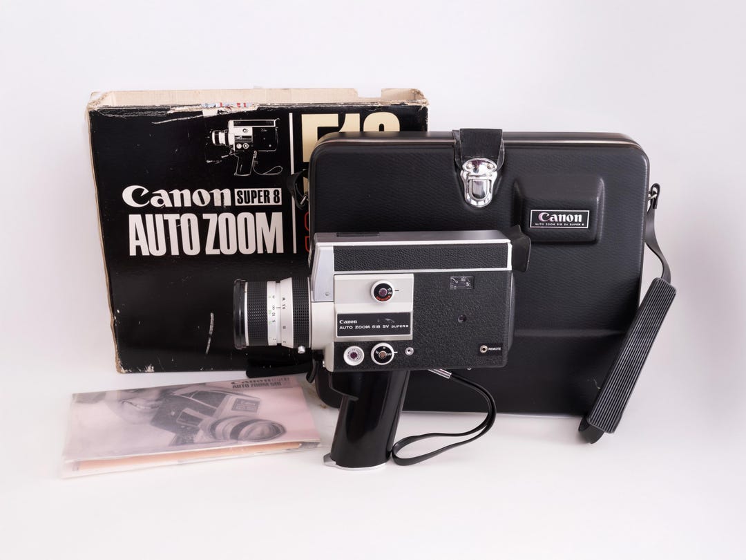 TESTED and WORKING Canon Auto Zoom 518 SV Super 8 Film Camera, 1980s ...