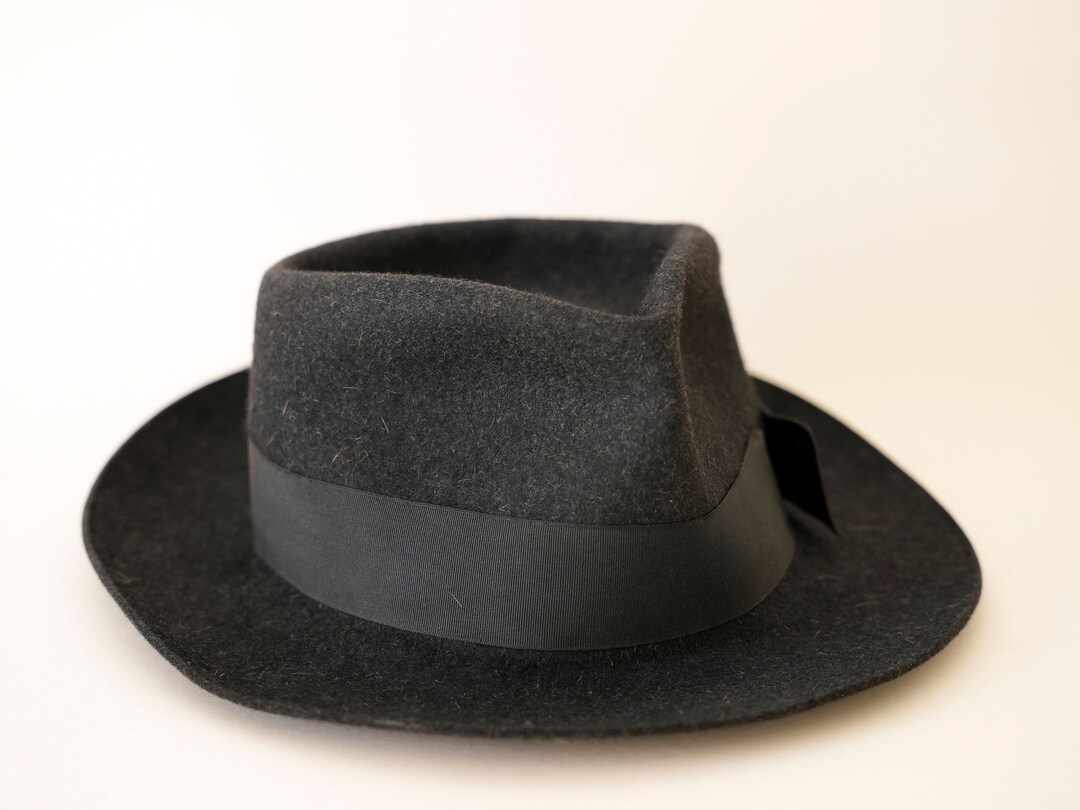Vintage Classic Mens Italian Sicilian Fur Felt Fedora Hat, Italian Hat ...