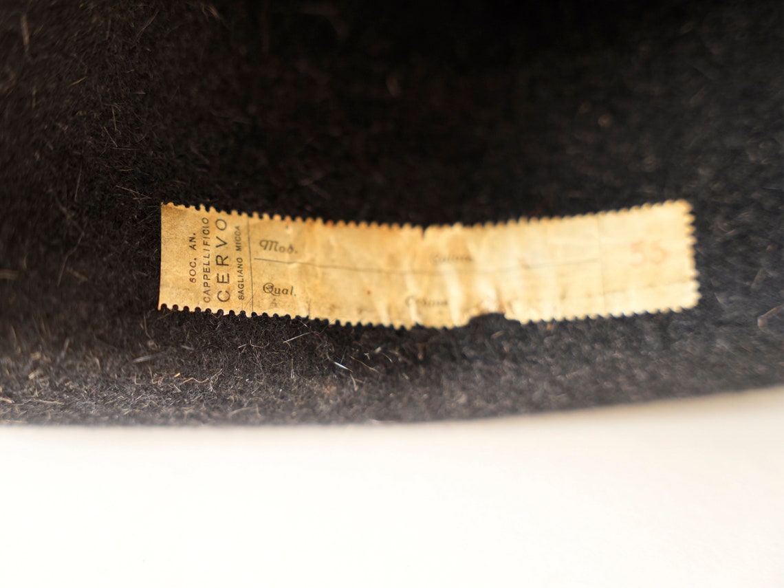 Vintage Classic Mens Italian Sicilian Fur Felt Fedora Hat, Italian Hat ...