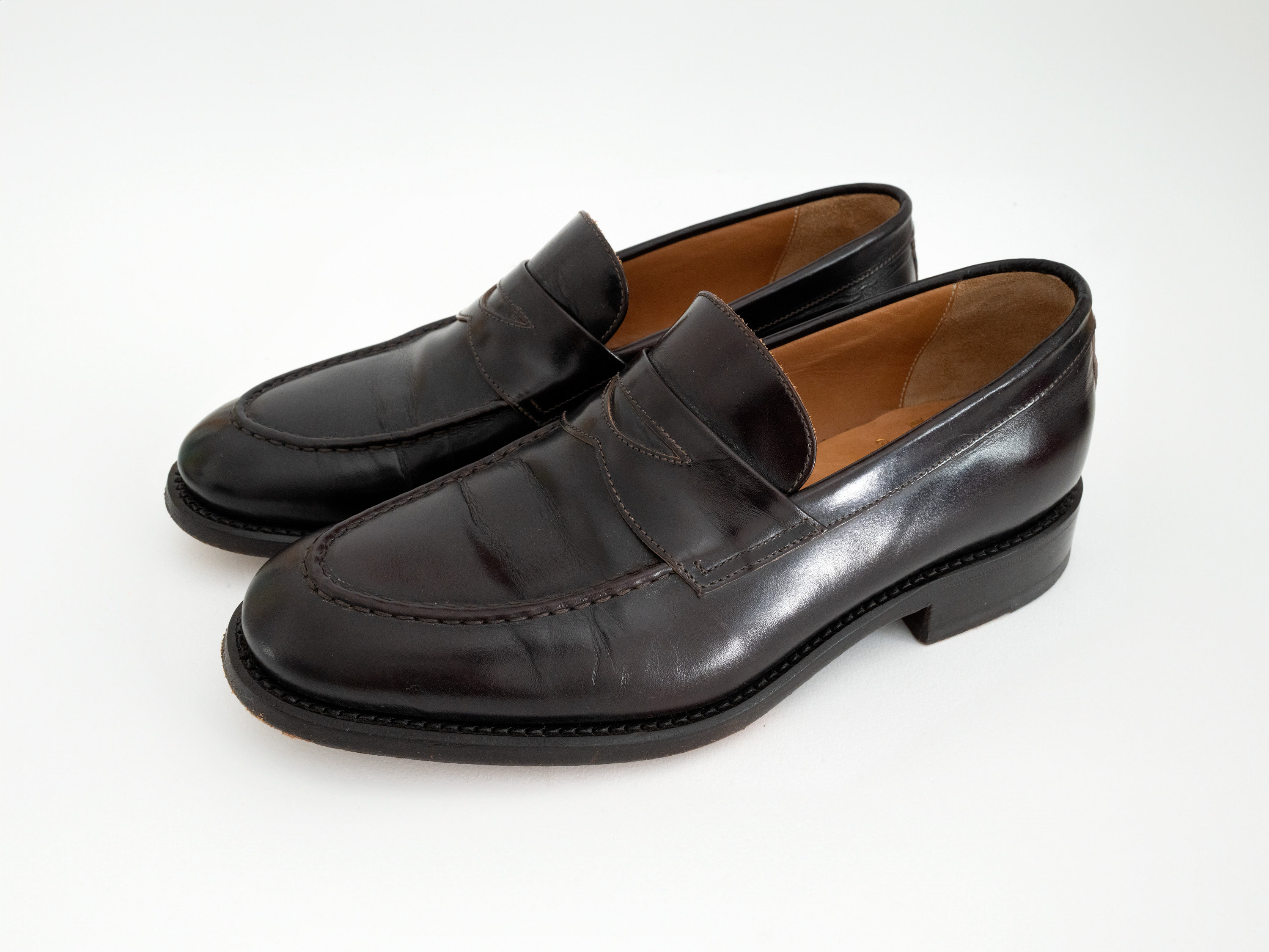 Dark Brown Classic Men's Loafers, Chic Coffee Color Genuine Leather ...