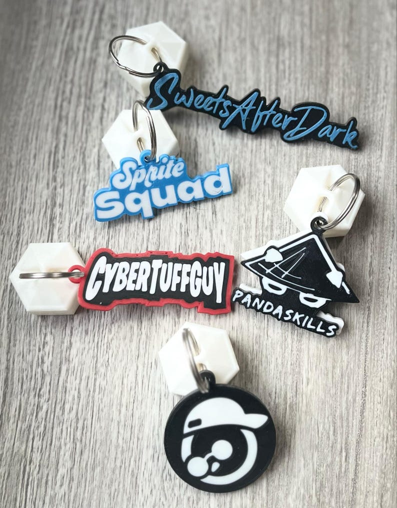 Custom 3D Printed Keychains - Personalized Designs With up to 4 Colors ...