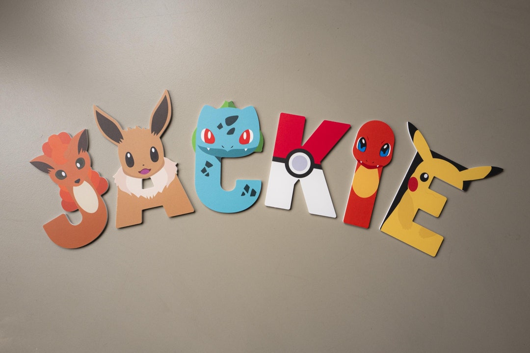 Custom Pokémon Wall Letters | Personalized Name Letters | Kids Room ...