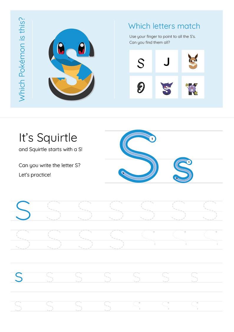 Pokémon Alphabet Tracing Worksheets A–Z – 26 Printable PDF & JPG ...