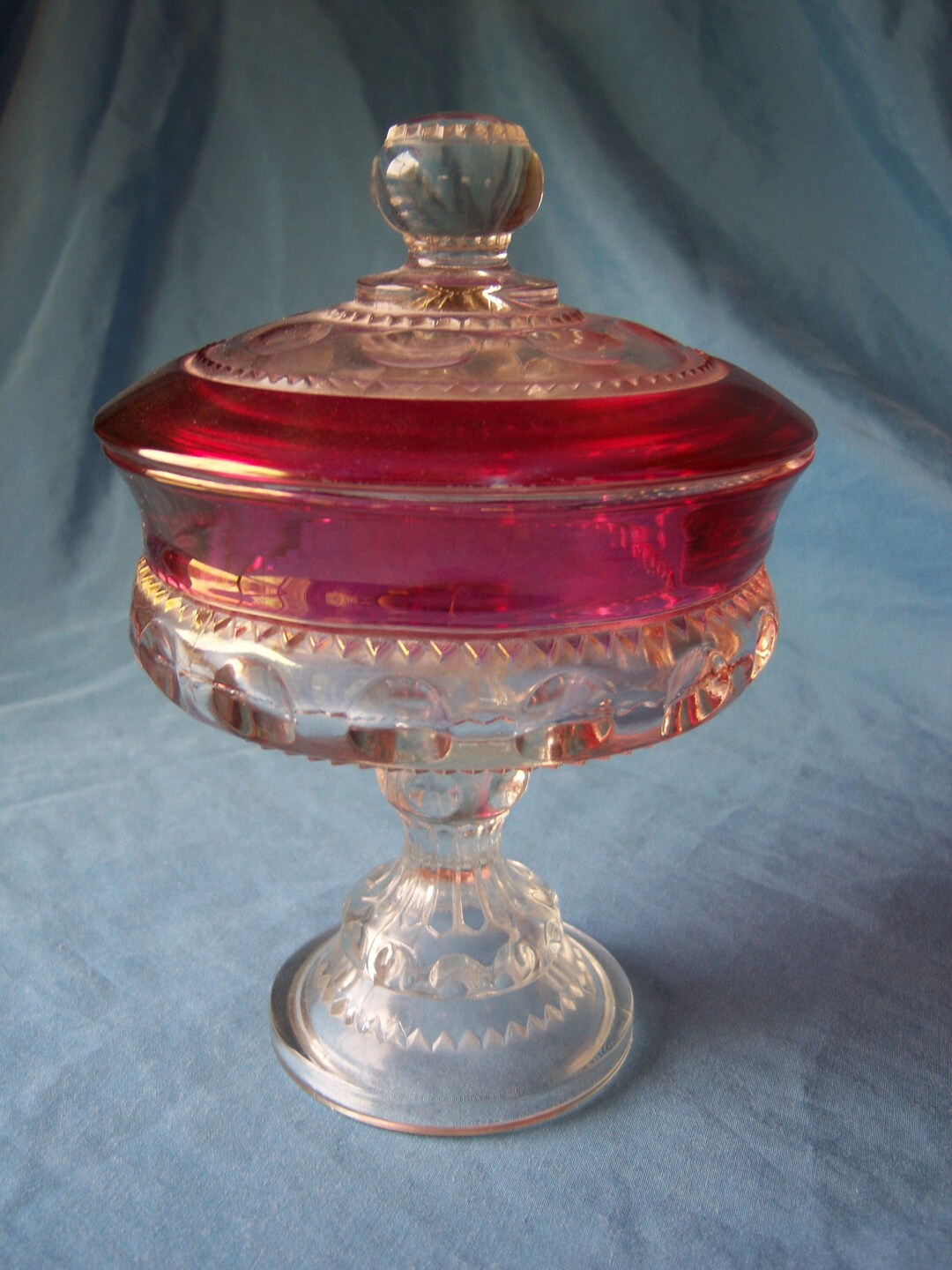 Vintage Kings Crown Ruby-flash Cranberry Red Compote Candy Dish by ...