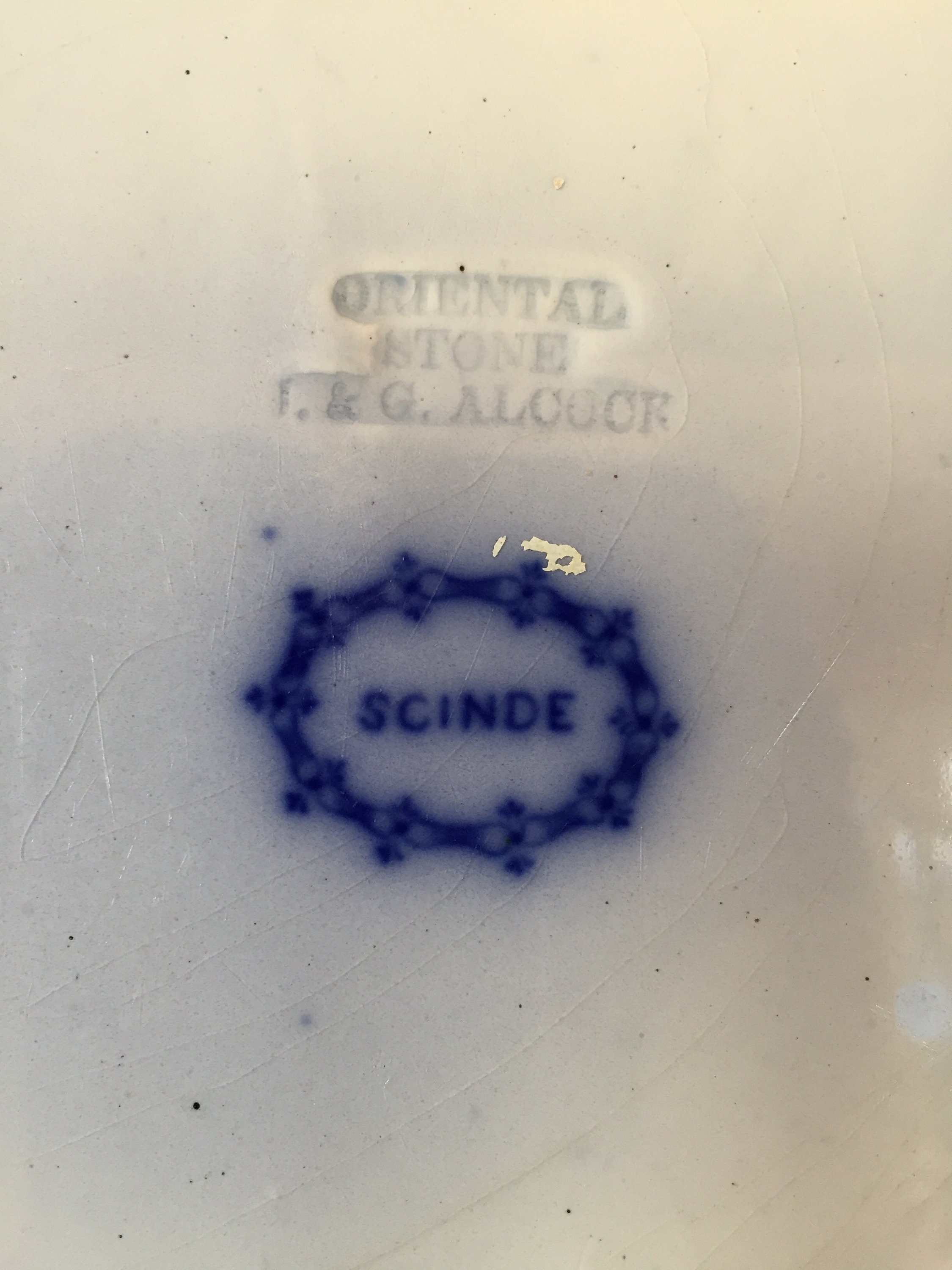 Scinde Pattern by J & G Alcock: Antique Ironstone Transferware Flow ...