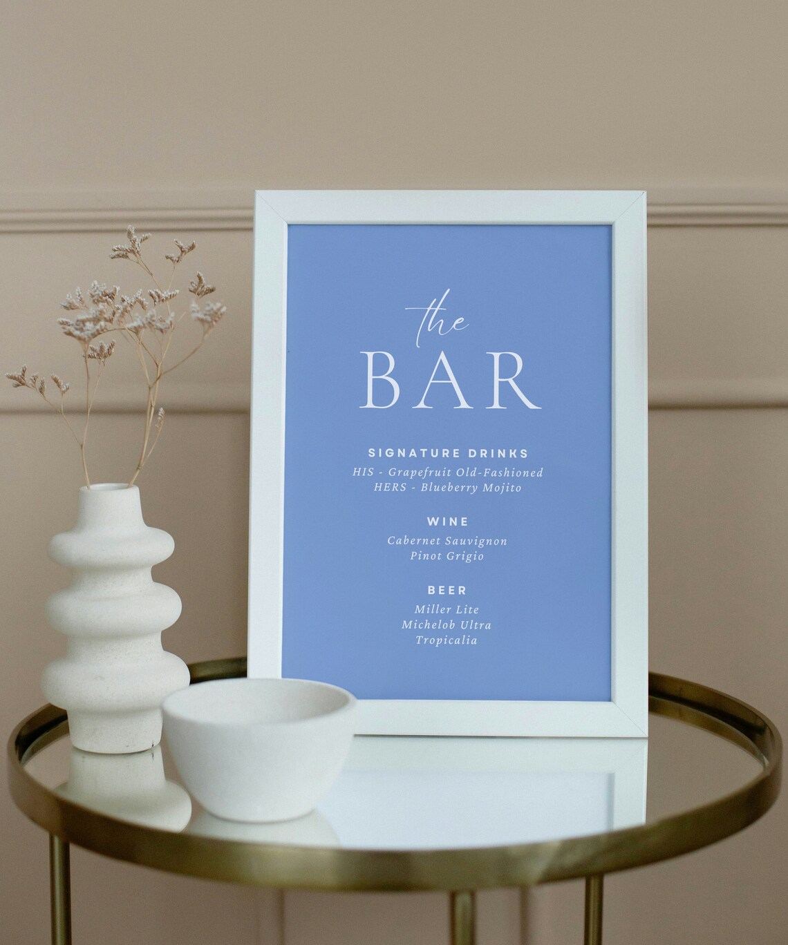 Wedding Bar Sign Template, Editable and Printable - Etsy