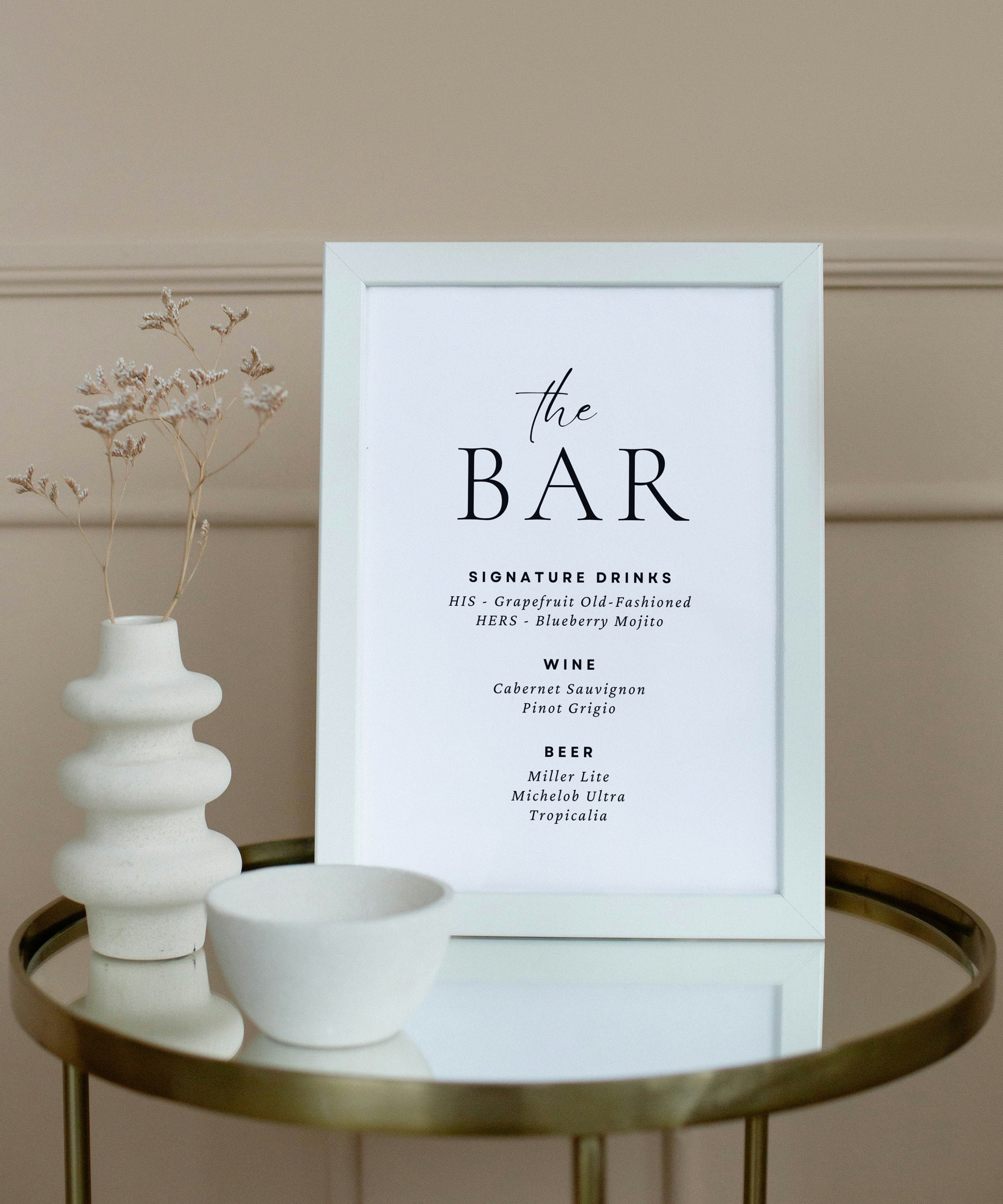 Wedding Bar Sign, Editable and Printable - Etsy