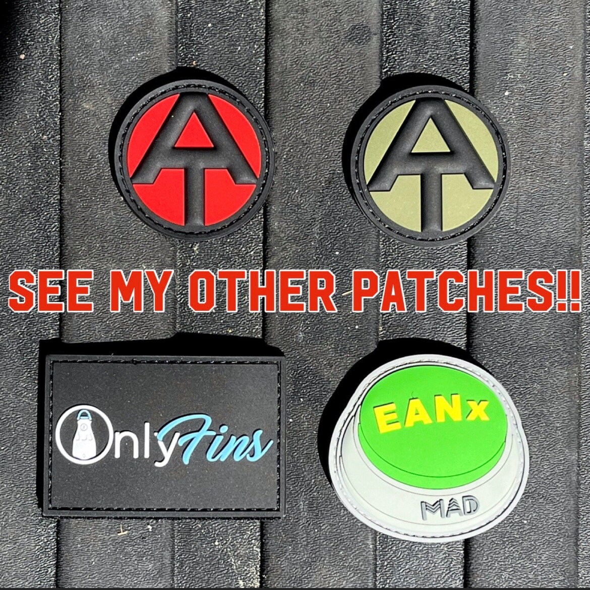 2-pack: Swim Fin PVC Morale Patches, 3 Inch Hook & Loop Attachment ...