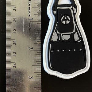2-pack: Swim Fin PVC Morale Patches, 3 Inch Hook & Loop Attachment ...