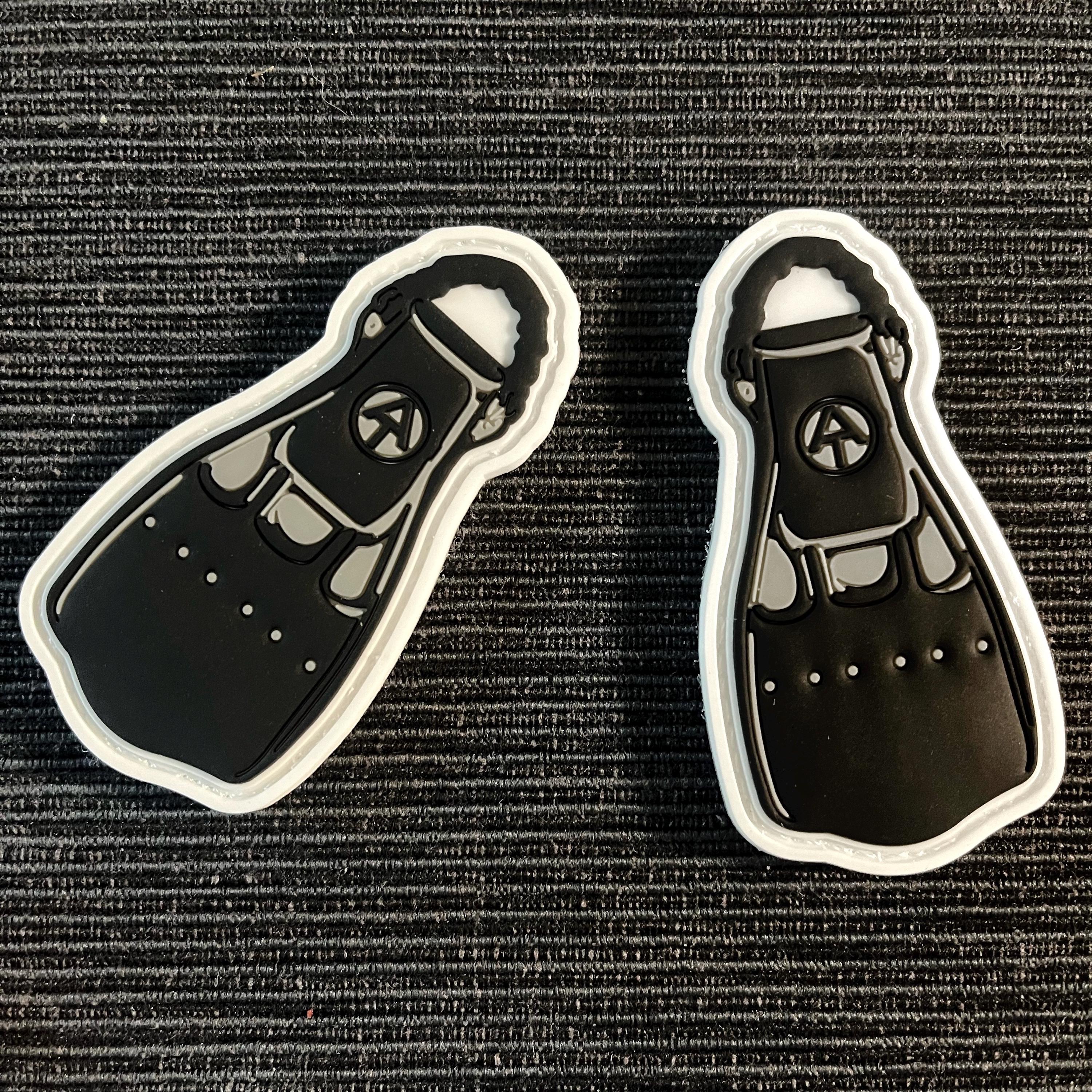 2-pack: Swim Fin PVC Morale Patches, 3 Inch Hook & Loop Attachment ...