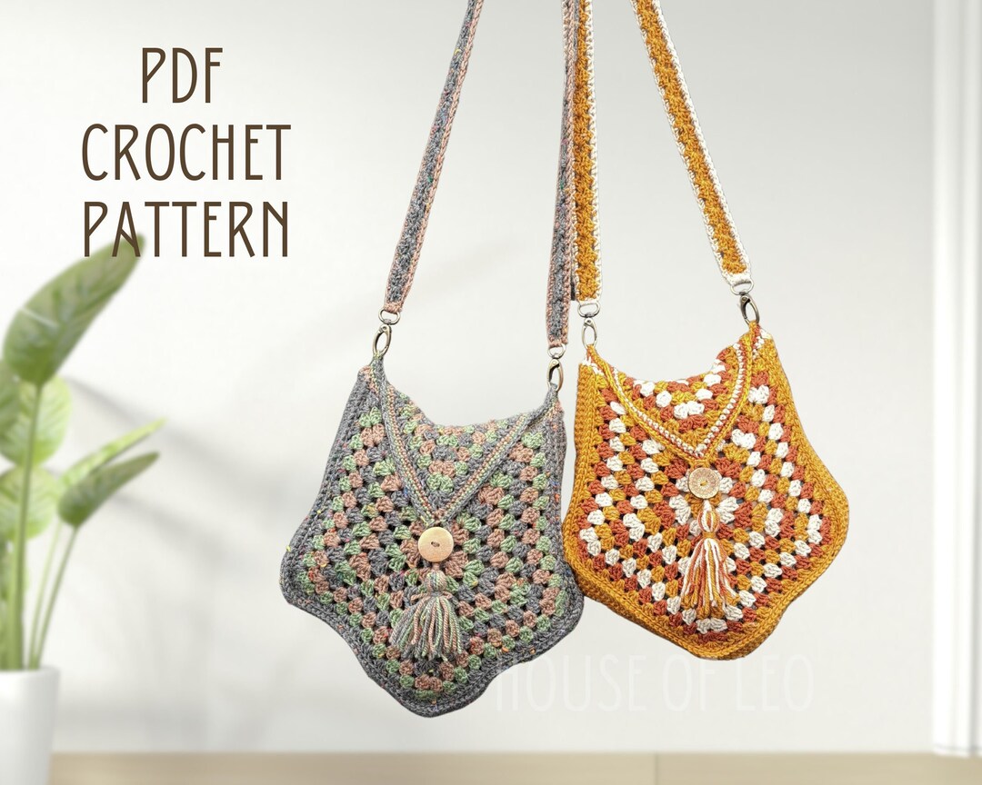 Pixie Messenger Bag Crochet Pattern, PDF Pattern, Boho Crochet Bag ...