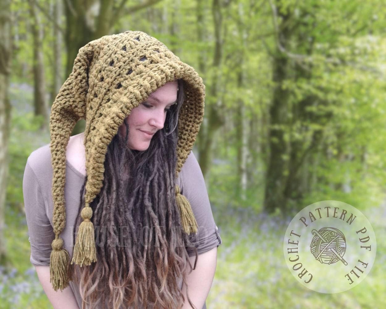 Elwyn Hood Crochet Pattern Pixiecore Hood Crochet Hat - Etsy