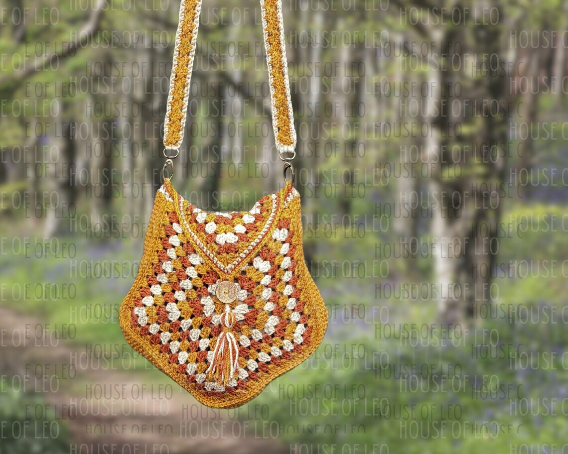 Pixie Messenger Bag Crochet Pattern, PDF Pattern, Boho Crochet Bag ...
