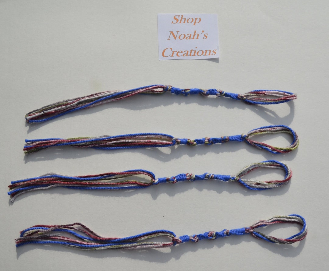 Multicolor Cotton 12-inch Tzitzit, Sephardic Pattern - Variable Colors ...
