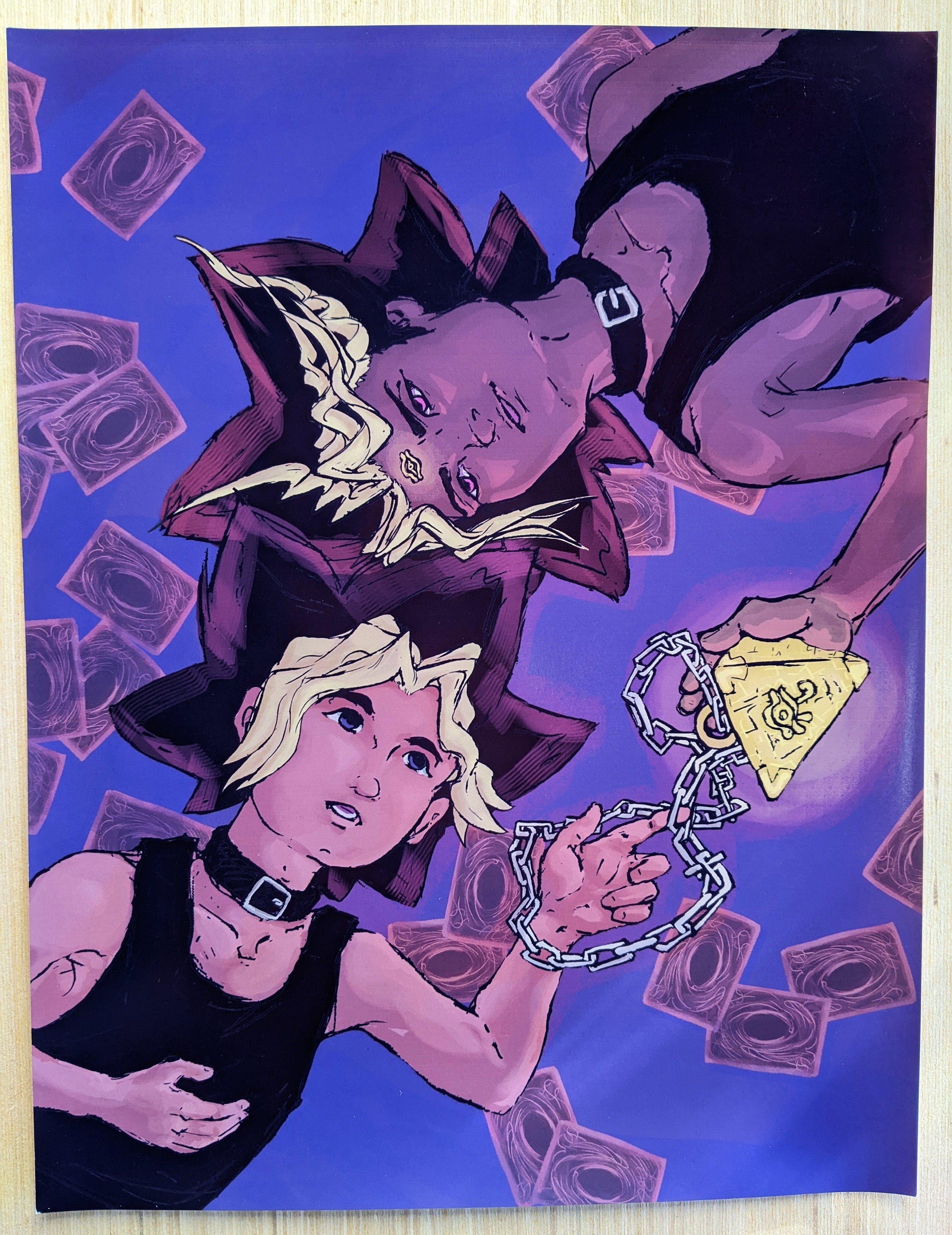 Yugioh Yami Yugi X Yugi Mutou, Millennium Puzzle, Rotate-able 8.5x11 ...