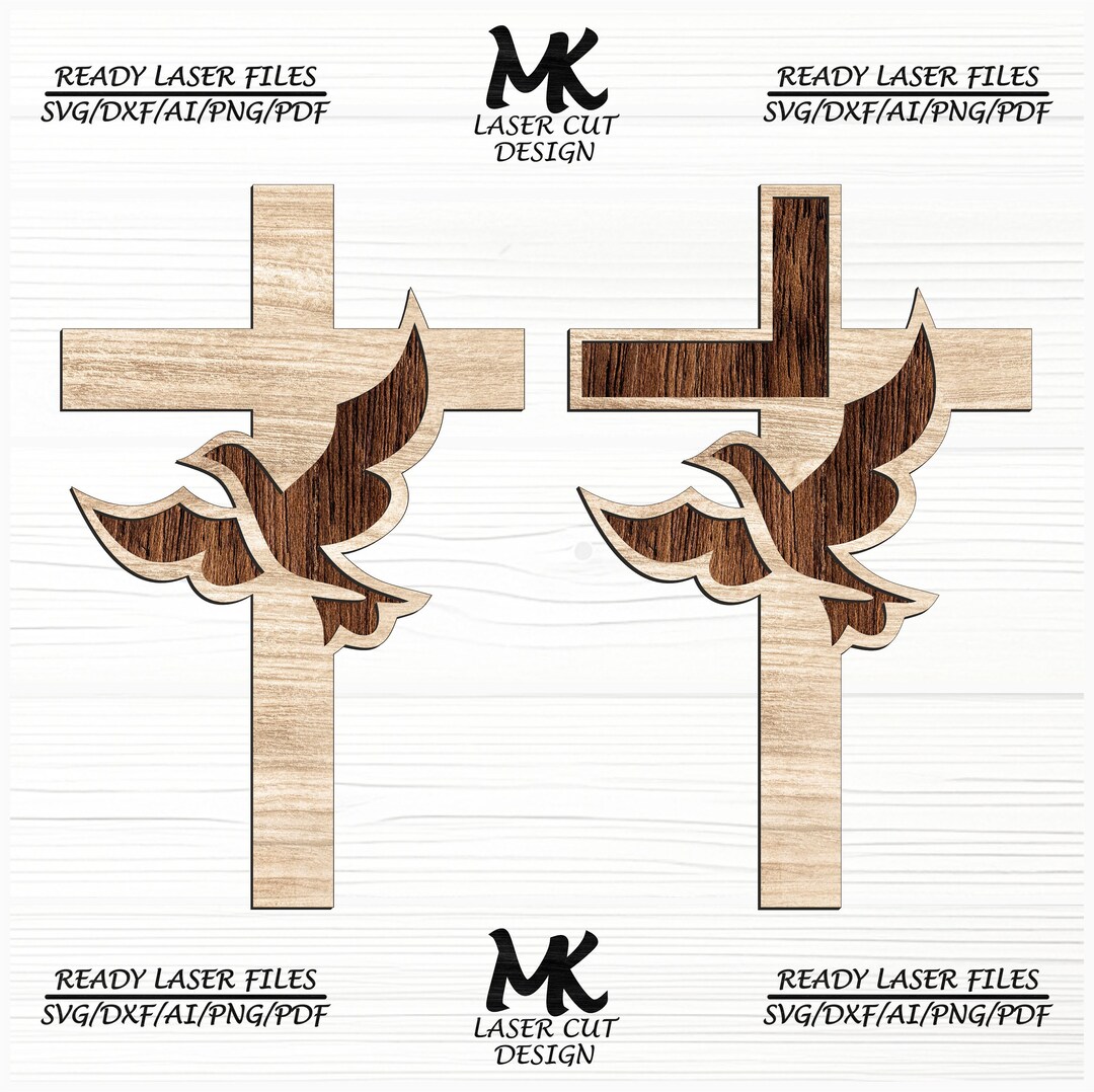 Cross SVG Laser Cut Files for Glowforge & All Lasers Dxf, Svg, Png, Pdf ...