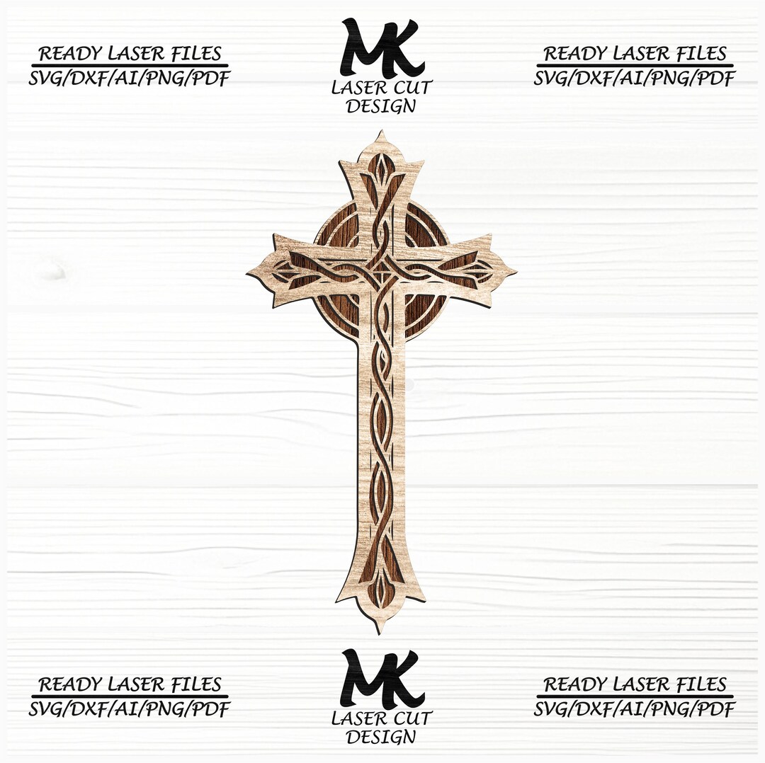 Cross SVG Laser Cut Files for Glowforge & All Lasers DXF, PNG, Ai,pdf ...