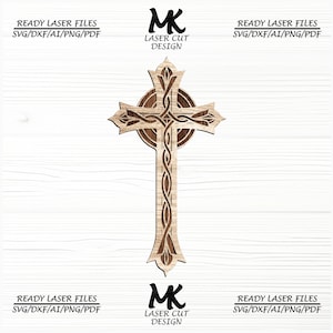 Cross SVG Laser Cut Files for Glowforge & All Lasers DXF, PNG, Ai,pdf ...