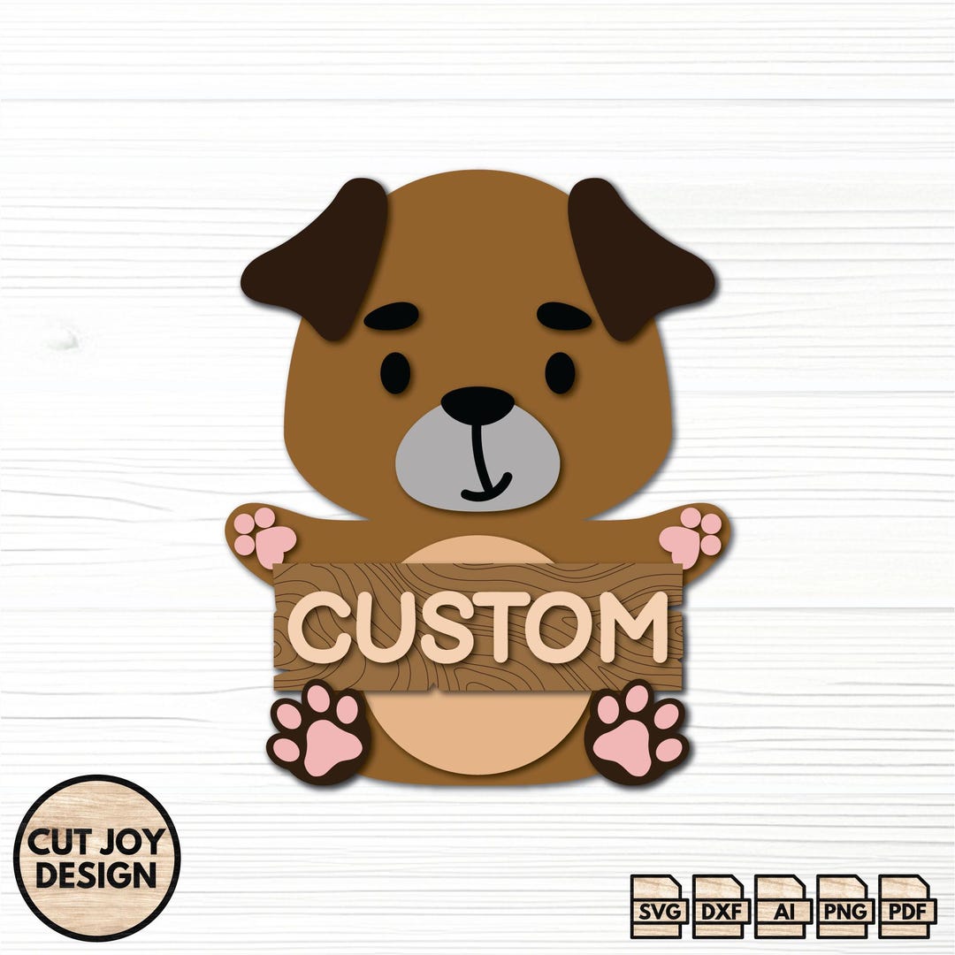 Custom Dog Name Sign SVG – Laser Cut Pet Decor (digital Download) - Etsy