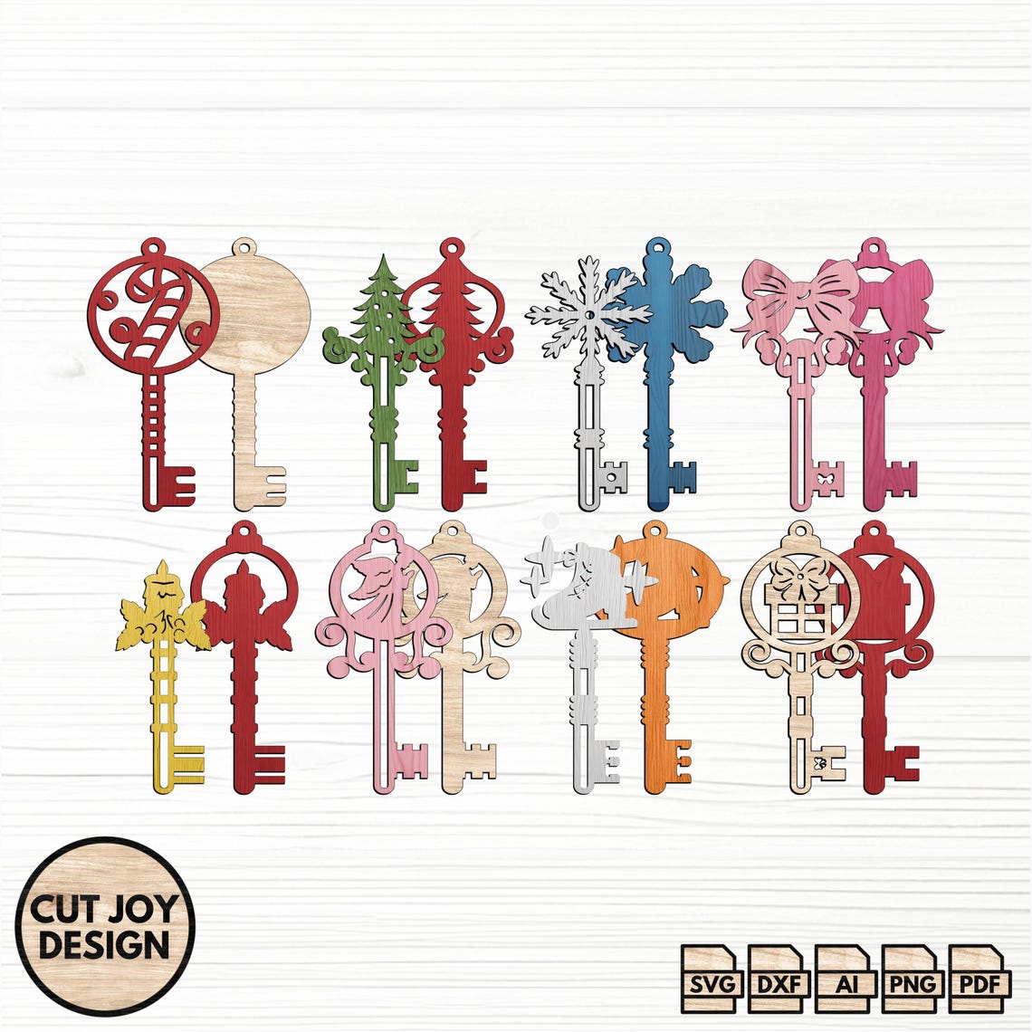 Christmas Magic Key SVG Laser Cut File, Holiday Ornament (digital ...
