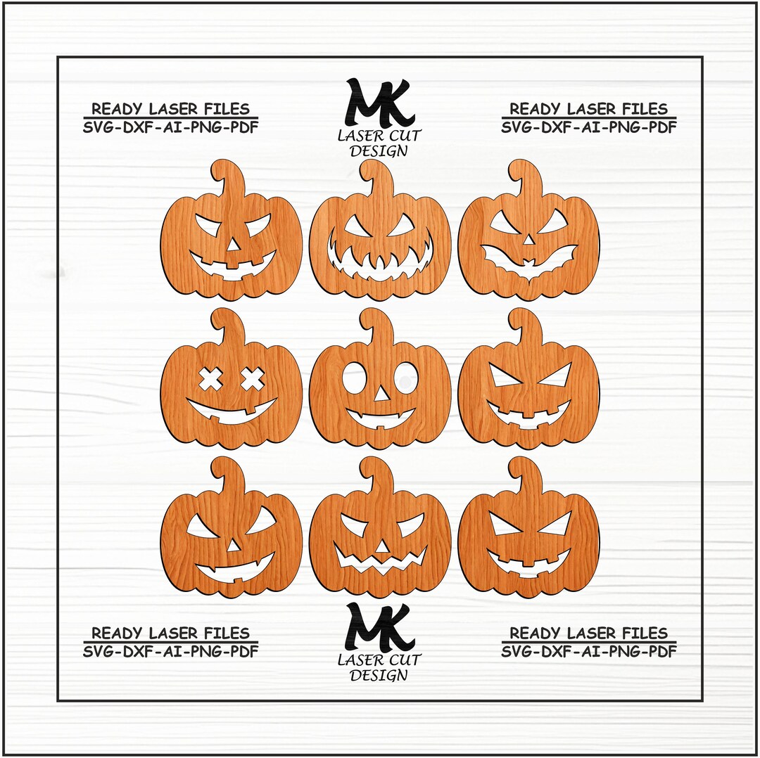 Halloween Laser Cut Files, Pumpkin Svg Files, Pumpkin Svg Bundle ...