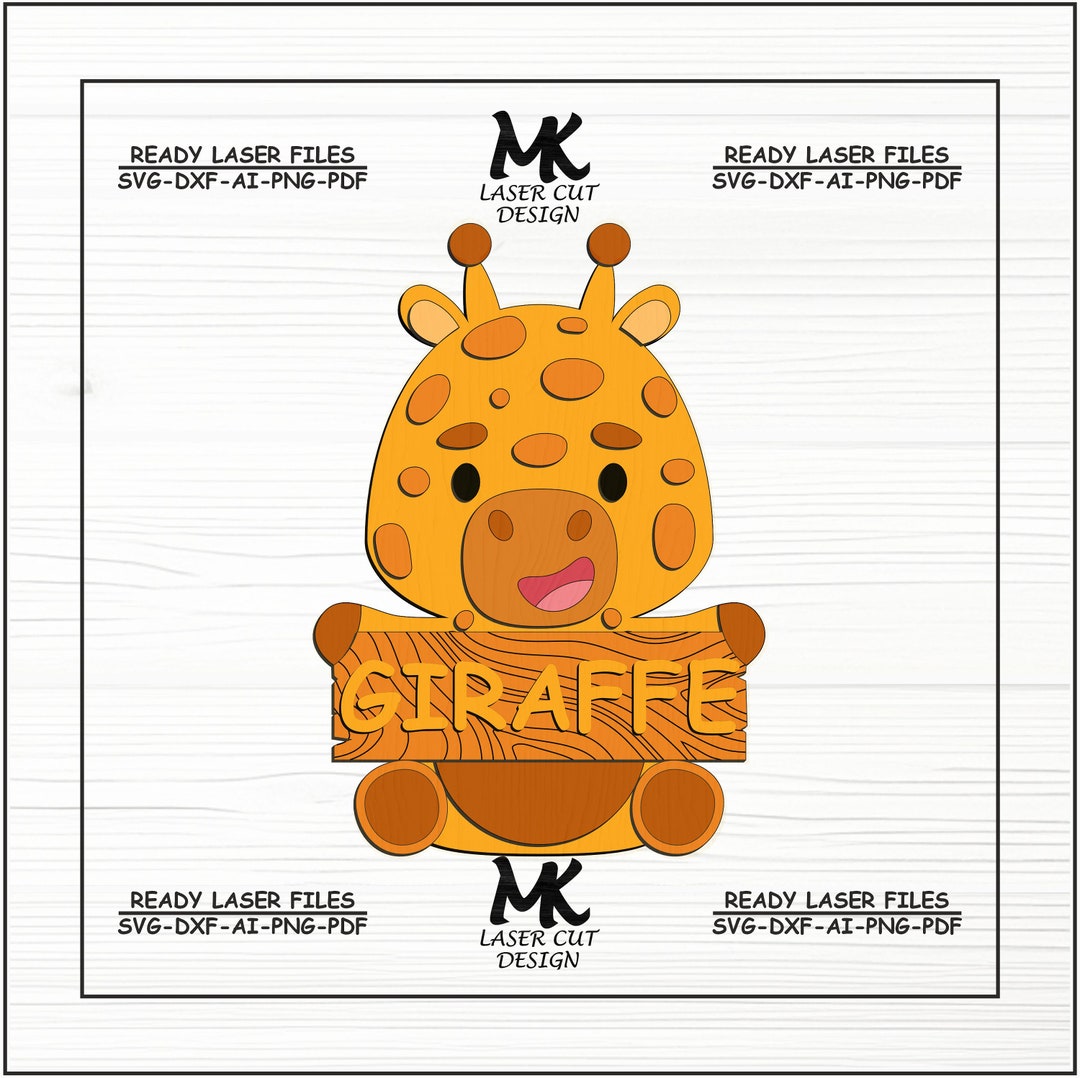 Giraffe Svg Files Safari Animal Svg, Laser Cut Giraffe File, Giraffe ...