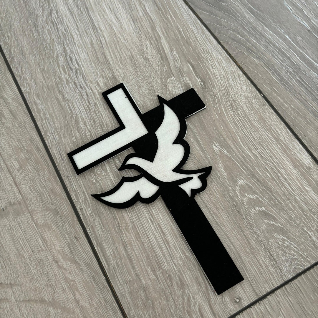 Holy Dove Svg File Holy Cross Svg, Dove and Cross Svg, Dove Silhouette ...