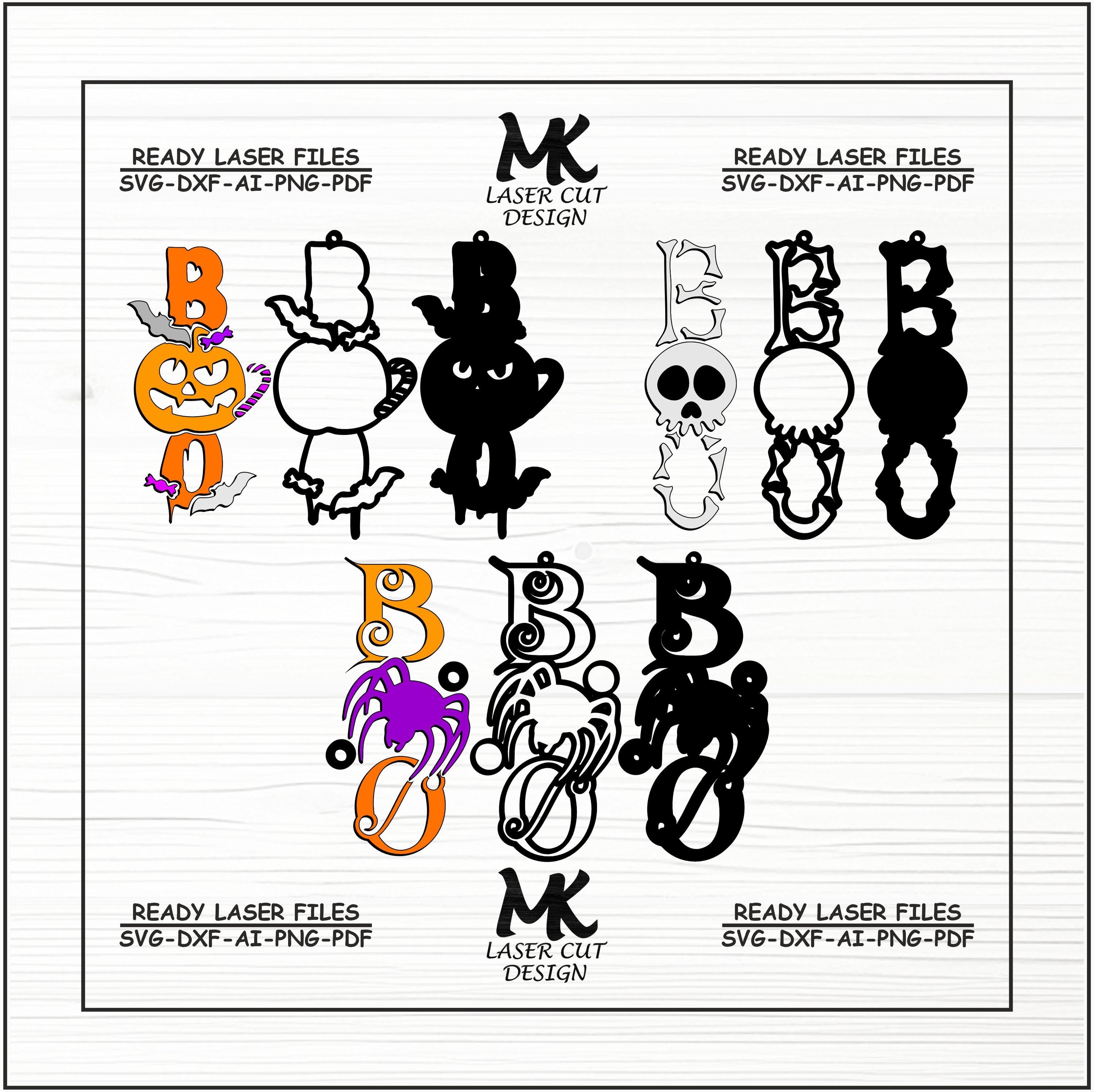 Boo Door Sign Svg, Halloween Laser Cut File, Ghost Door Sign, Laser ...