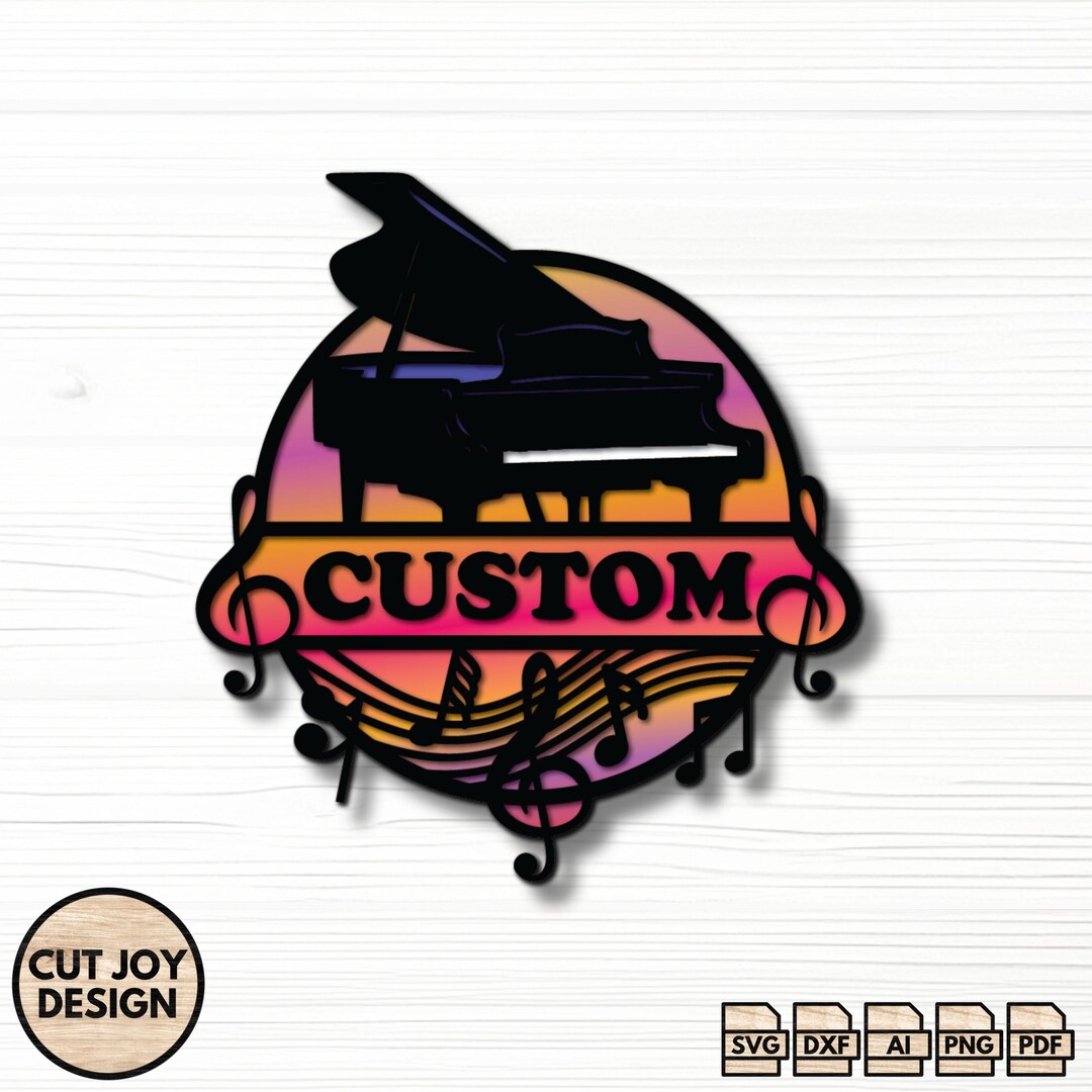 Piano Music Welcome Sign SVG: Laser Cut File for Glowforge, Cricut ...