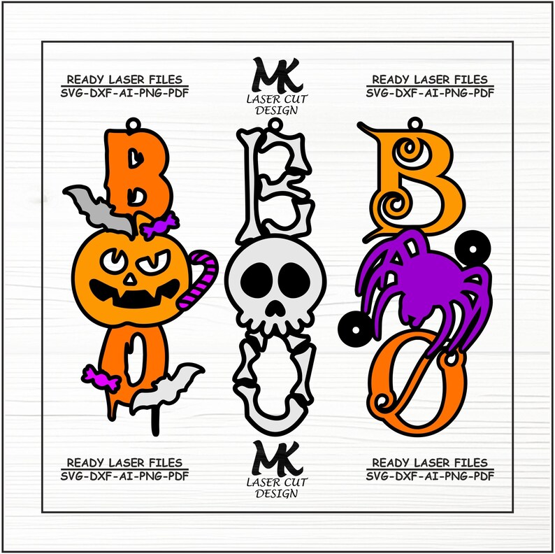 Boo Door Sign Svg, Halloween Laser Cut File, Ghost Door Sign, Laser ...