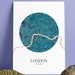 Printable London Circle Map Minimalist Poster - Etsy