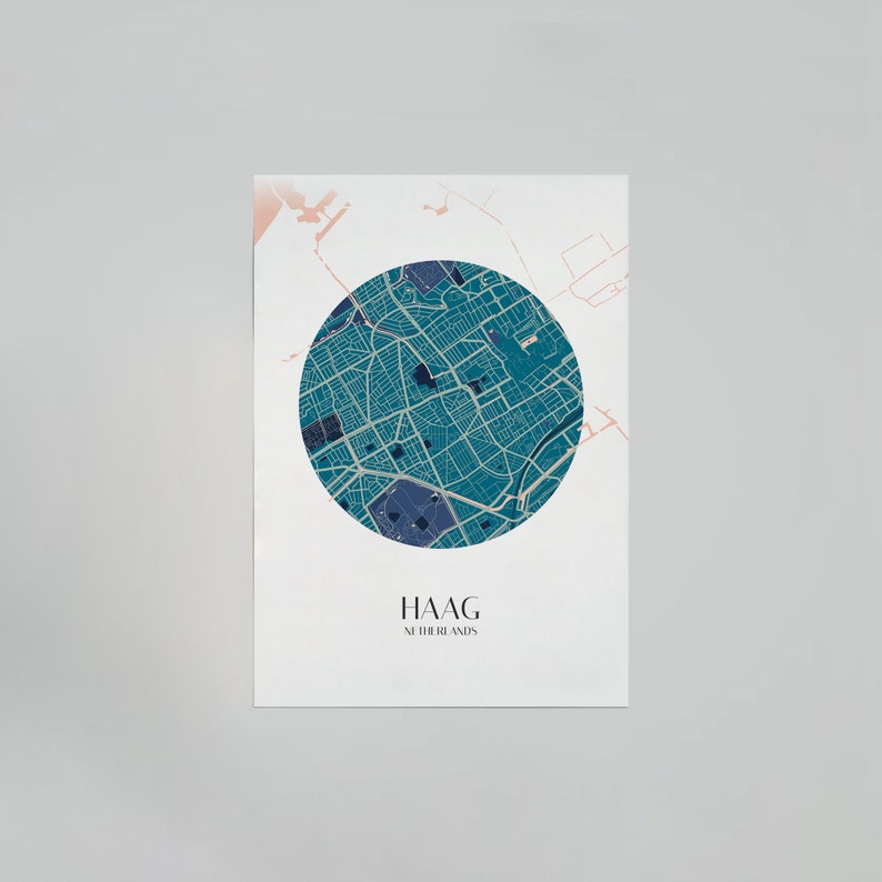 Printable Haag Circle Map Minimalist Poster - Etsy