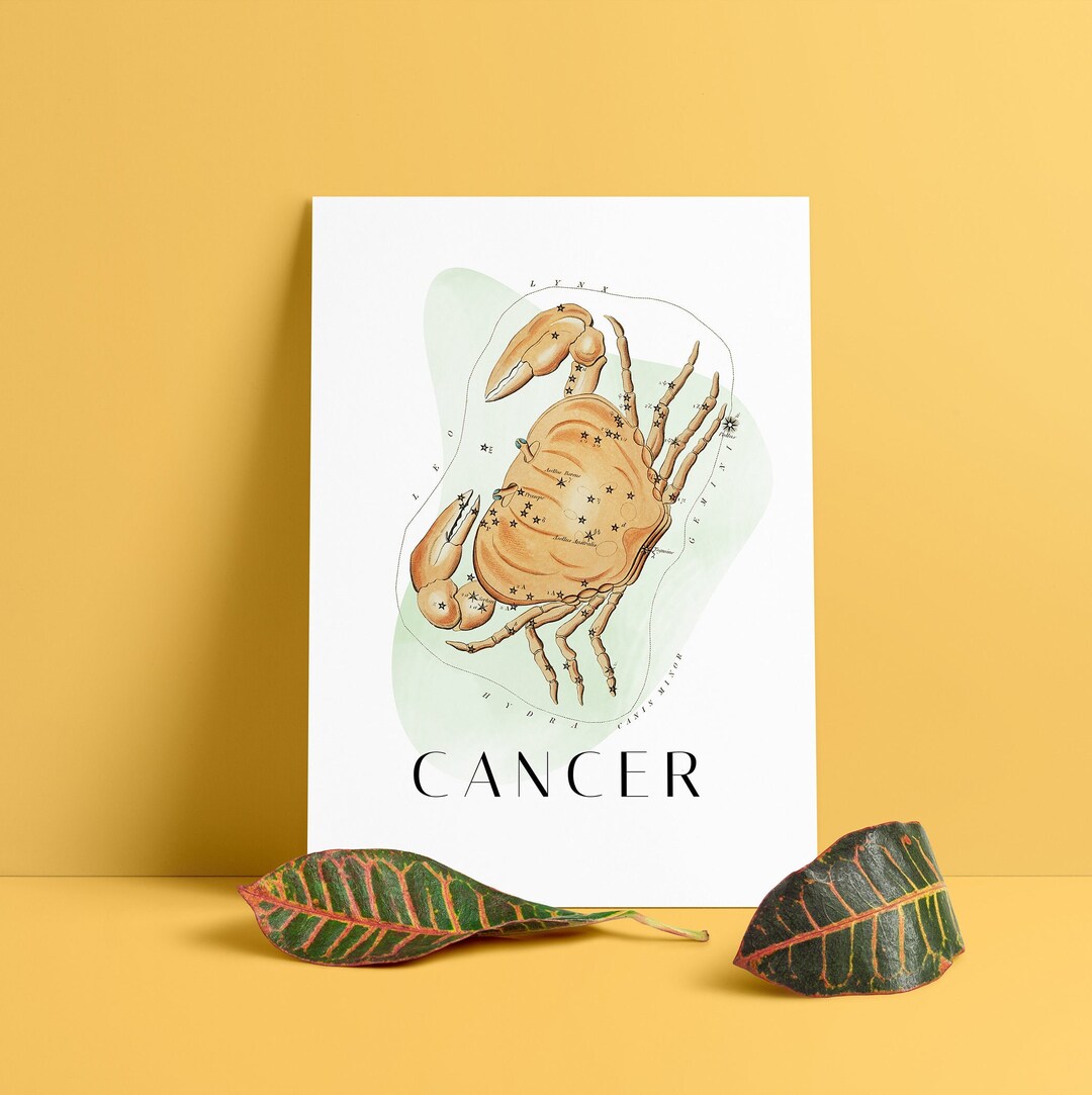 Printable Zodiac Cancer Minimalist Poster - Etsy