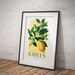Printable Naples Lemon Fruits of the World Minimalist Poster - Etsy