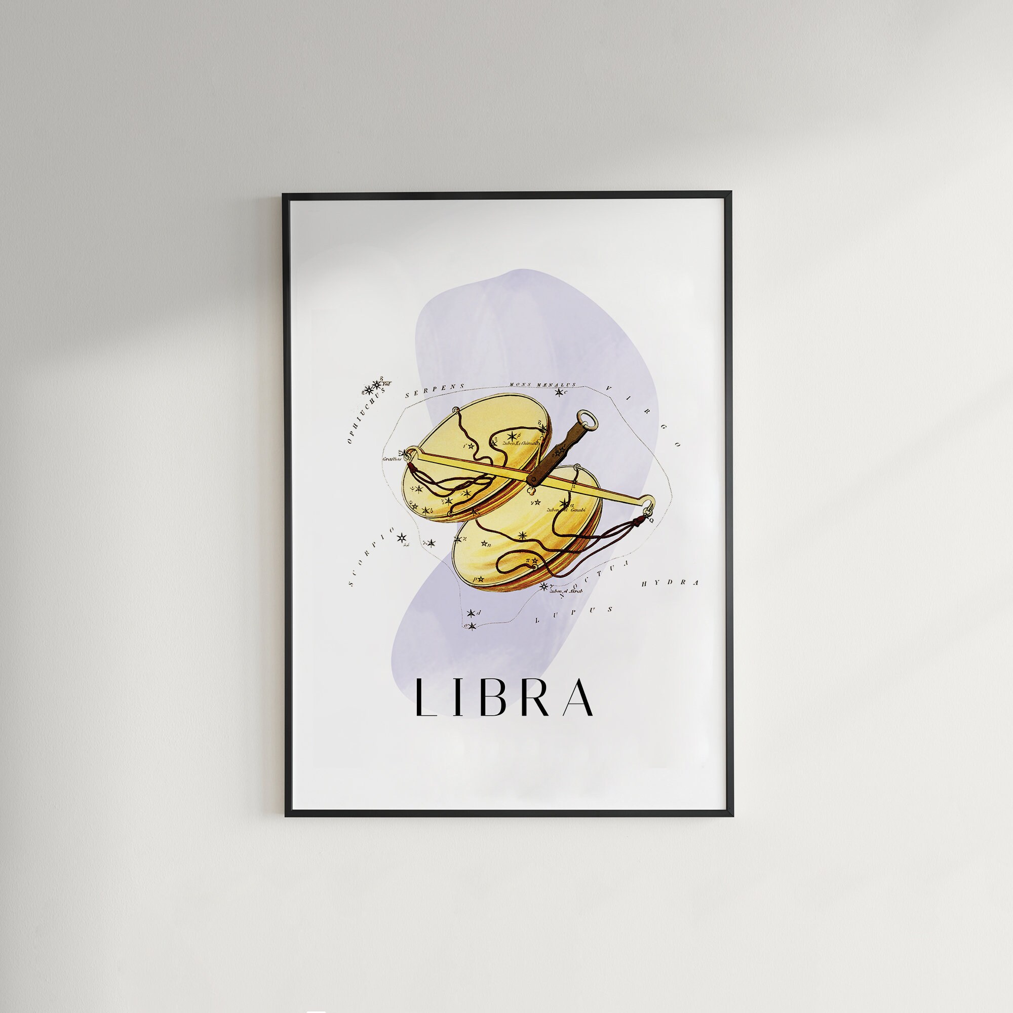 Printable Zodiac Libra Minimalist Poster - Etsy