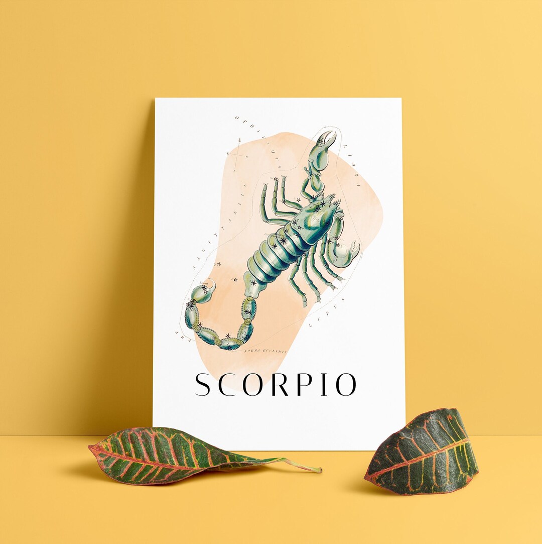 Printable Zodiac Scorpio Minimalist Poster - Etsy